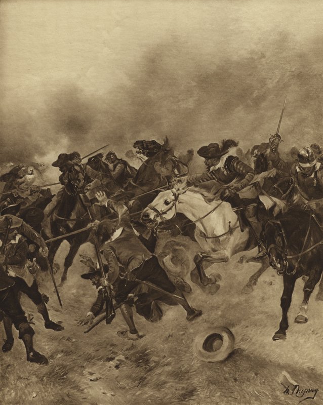 Battle of Marston Moor, 1644 by Henri-Louis Dupray