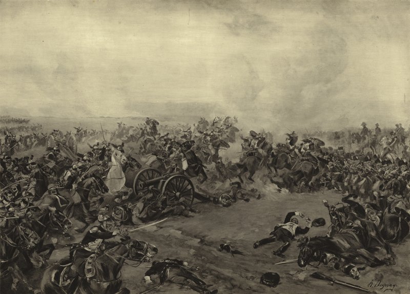 Battle of Waterloo, 1815 by Henri-Louis Dupray