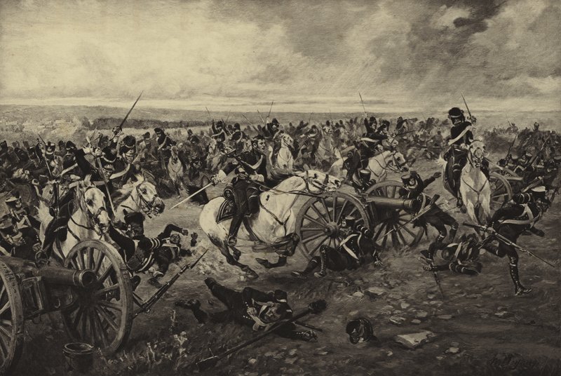 Battle of Waterloo, 1815 (engraving) by Henri-Louis Dupray