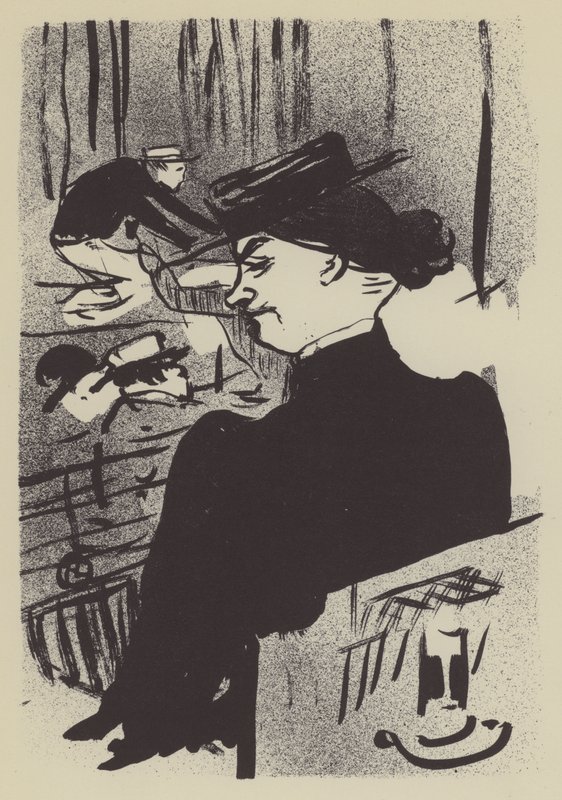 A Spectator by Henri de Toulouse-Lautrec: Fine art print