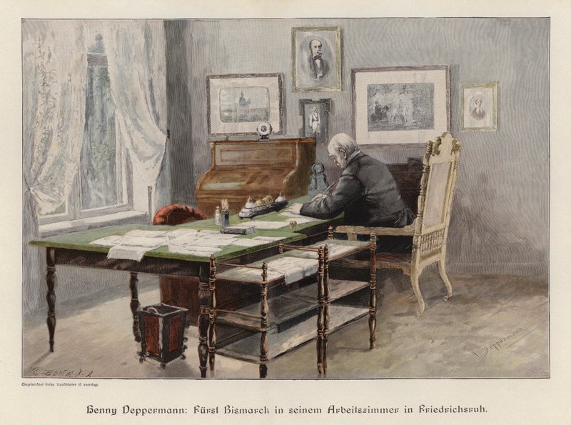 Otto von Bismarck in His Study at Friedrichsruh, Germany