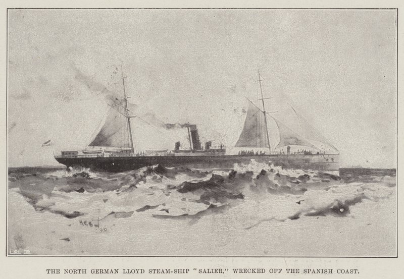 The North German Lloyd Steam-Ship Salier, wrecked off the Spanish Coast