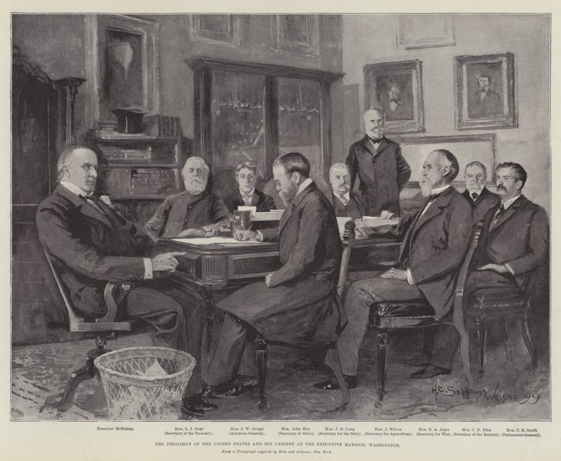 The President of the United States and His Cabinet at the Executive ...