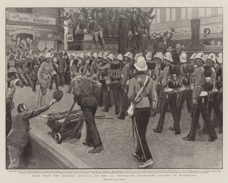 Back from the Soudan, Arrival of the 1st Battalion Grenadier Guards at ...