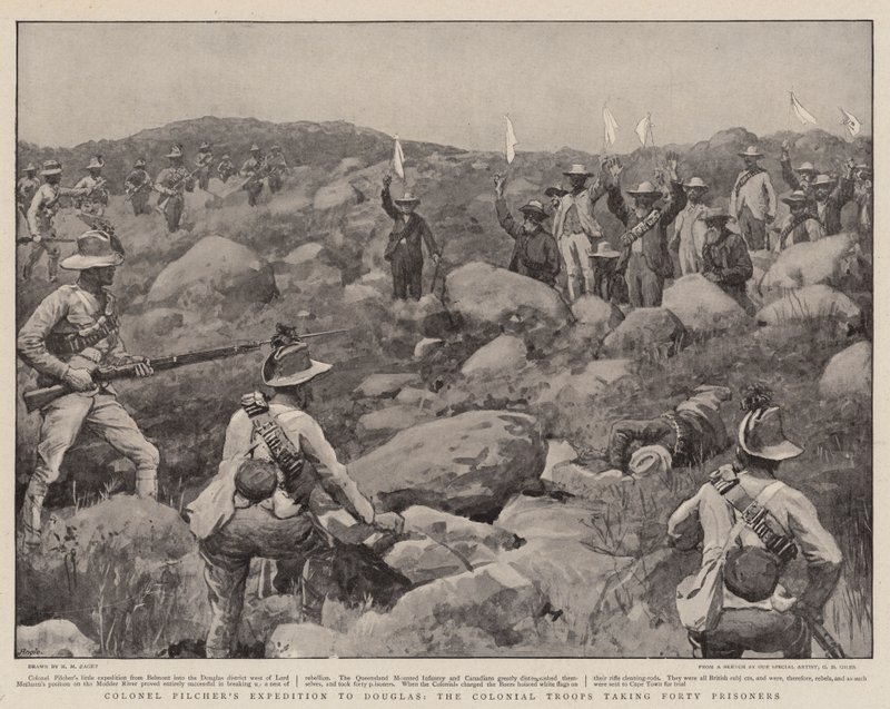 Colonel Pilcher's Expedition to Douglas, the Colonial Troops taking ...