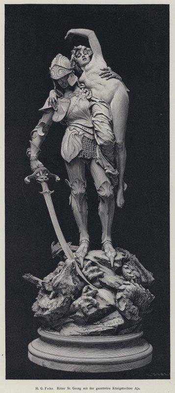 St George and the Rescued Maiden by Henry Charles Fehr