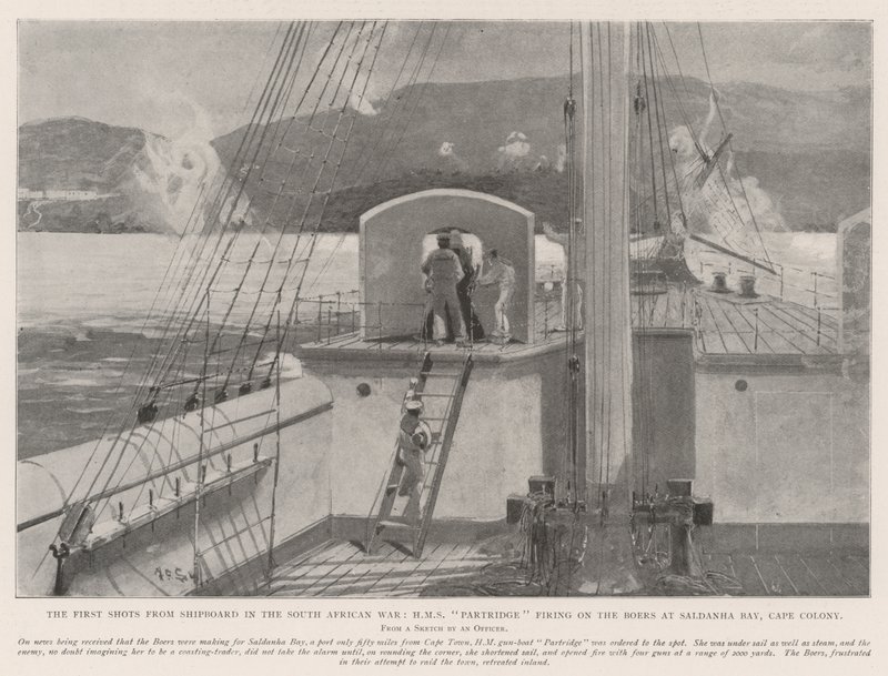 The First Shots from Shipboard in the South African War, HMS Partridge ...