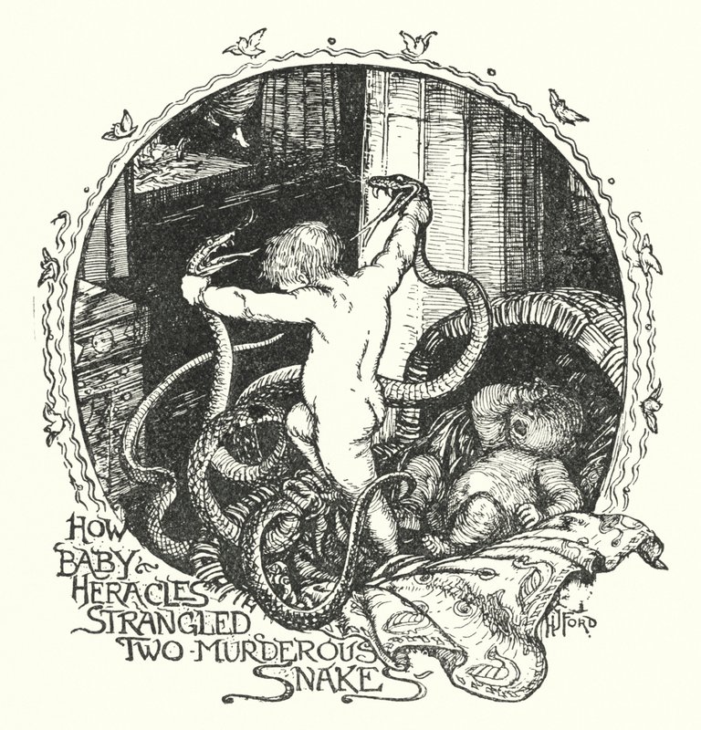 How Baby Heracles strangled two murderous snakes