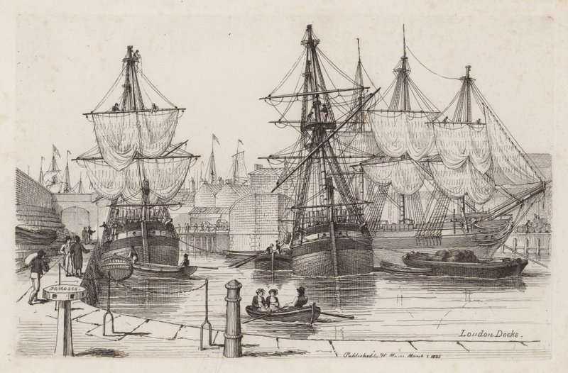 London Docks by Henry Moses: High-quality fine art print