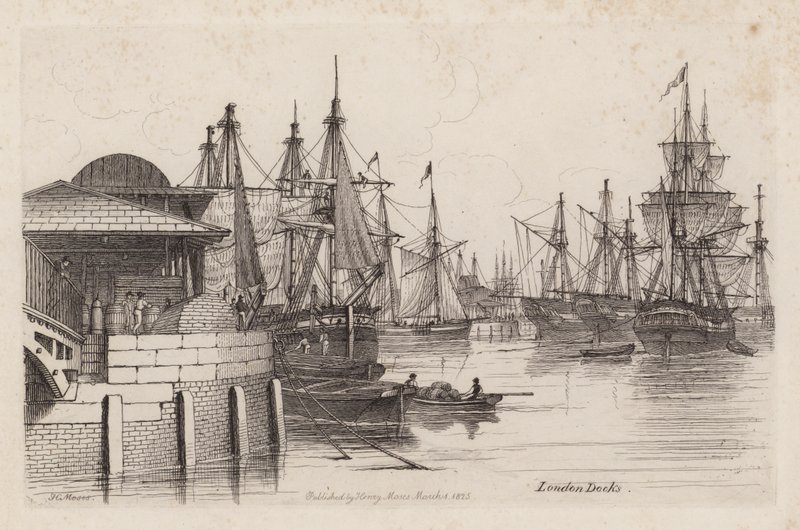 London Docks by Henry Moses: High-quality fine art print