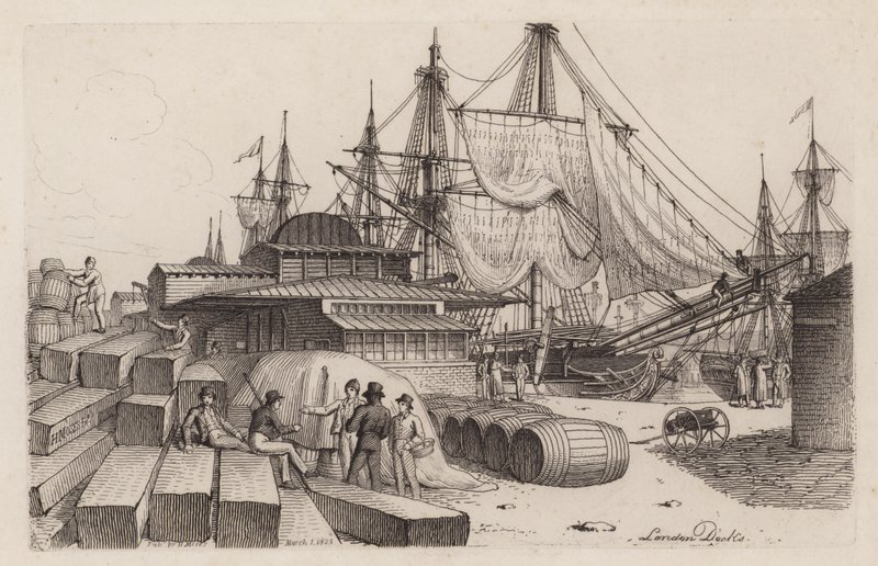 London Docks by Henry Moses: High-quality fine art print