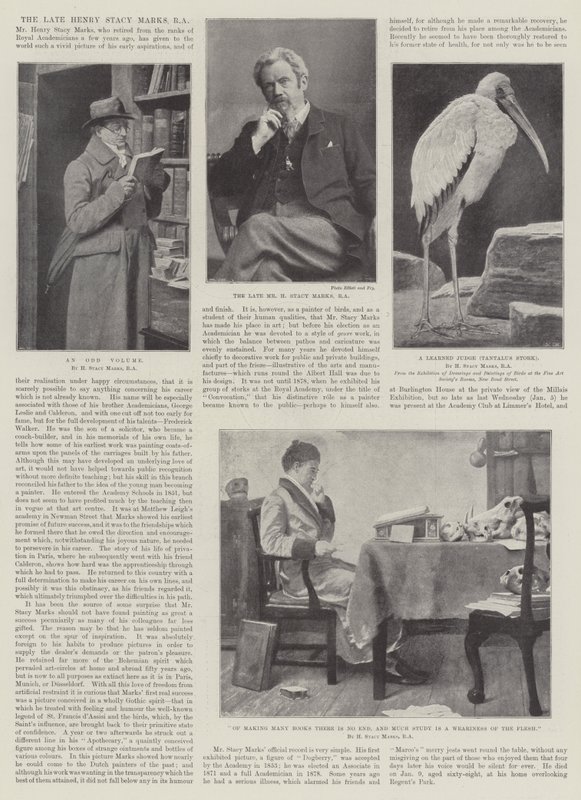 The late Henry Stacy Marks, RA by Henry Stacey Marks