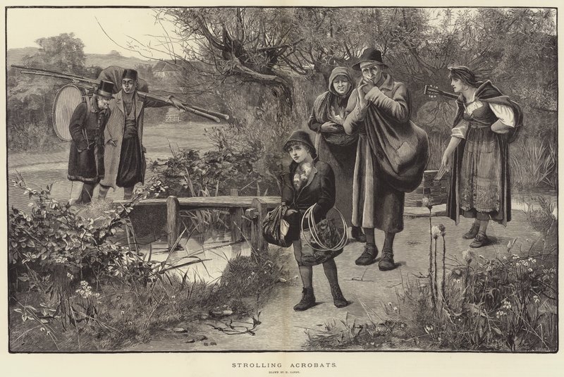 Strolling Acrobats by Herbert Gandy: Buy fine art print