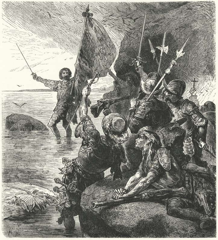 Vasco Nunez de Balboa Claims the Pacific Ocean for Spain, 1513