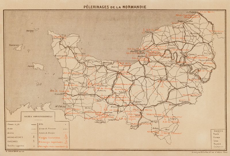 Pilgrimages of Normandy by Hubert Clerget: Fine art print