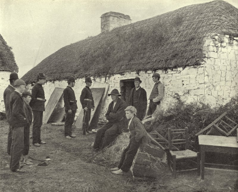 Eviction Scene, County Clare by Irish Photographer