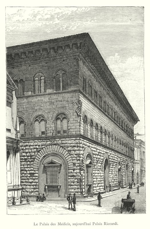 The Medici Palace, now Riccardi Palace (engraving)