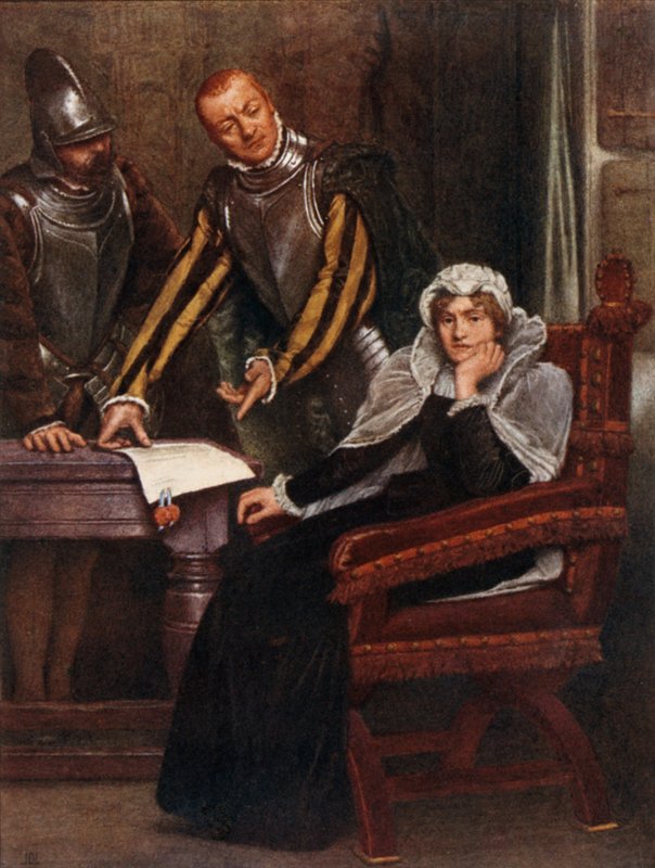 The Abdication at Lochleven Castle of Mary Stuart, Queen of Scots