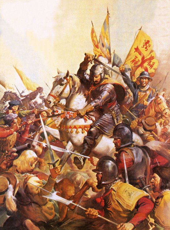 Wallenstein at the battle of Lutzen by James Edwin McConnell