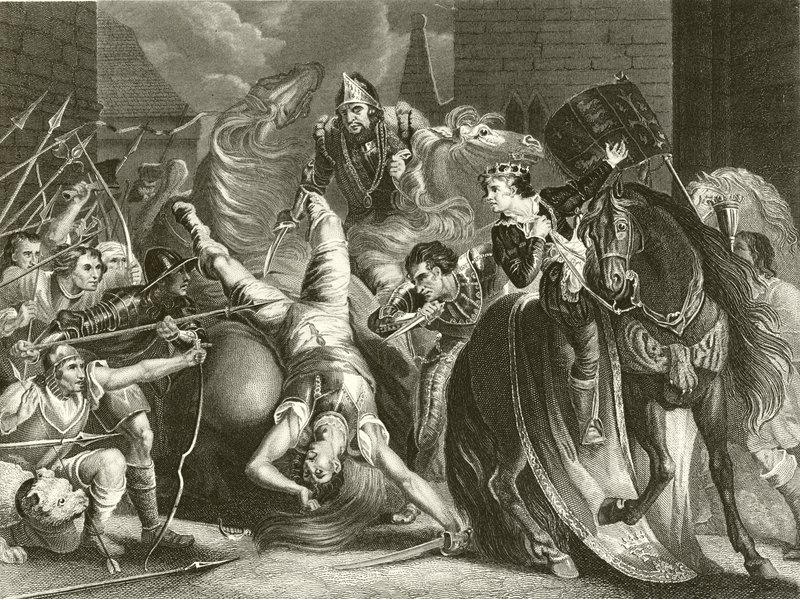 The Death of Wat Tyler by James Northcote: Fine art print