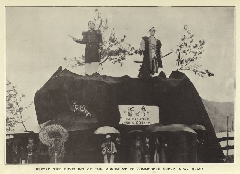 Before the Unveiling of the Monument to Commodore Perry, Near Uraga