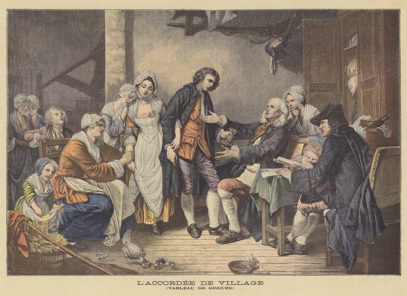 The Village Bride by Jean-Baptiste Greuze: Fine art print