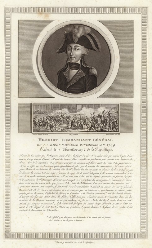 Portrait of Francois Hanriot by Jean Duplessi-Bertaux