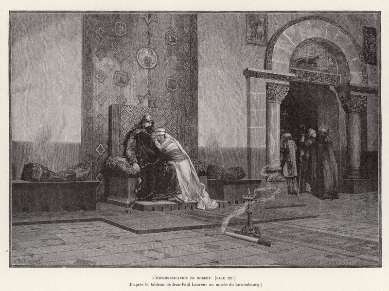 Excommunication of King Robert II of France by Pope Gregory V for ...