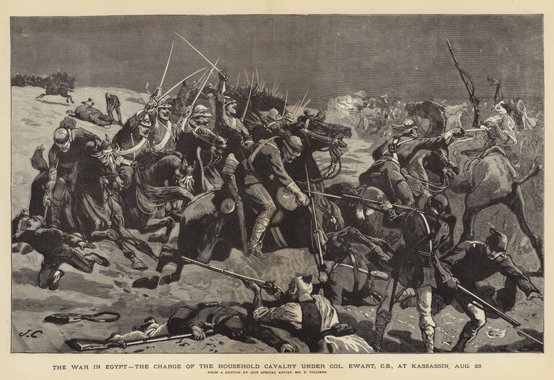 The War in Egypt, the Charge of the Household Cavalry under Colonel ...
