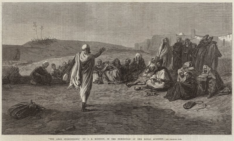 The Arab Storyteller by John Evan Hodgson: Fine art print