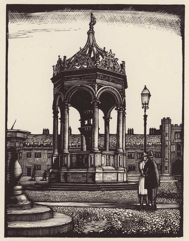 Cambridge: Trinity Fountain by John Frederick Greenwood