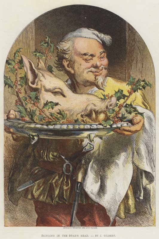 Bringing in the Boar's Head by John Gilbert