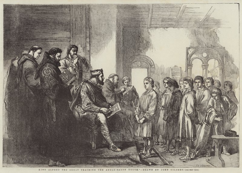 King Alfred the Great teaching the Anglo-Saxon Youth