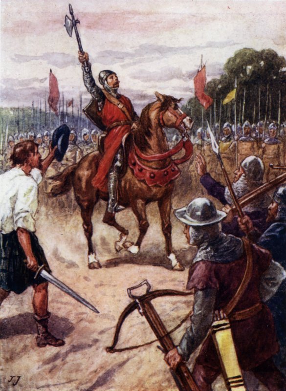 William Wallace at the Battle of Falkirk, Scotland