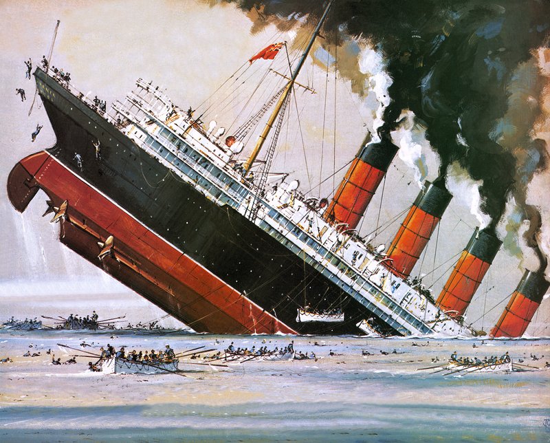 Sinking of the Lusitania on May 1915 by John S. Smith