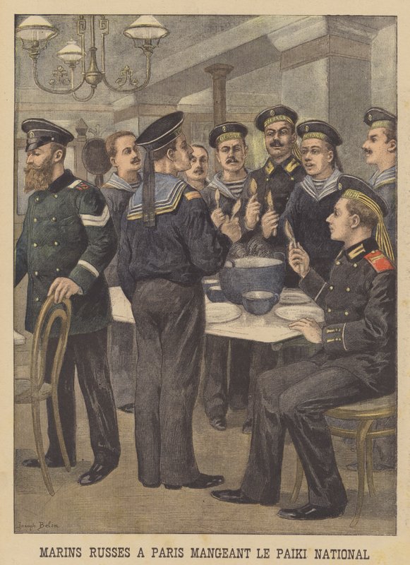 Russian Sailors in Paris Eating Stew by Jose Belon