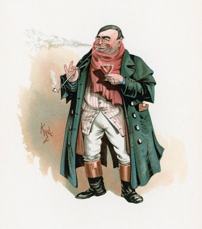 Mr Weller Senior, Illustration from 'Character Sketches from Charles ...