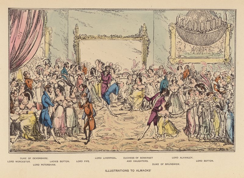 Illustrations to Almack's by Joseph Grego: Fine art print