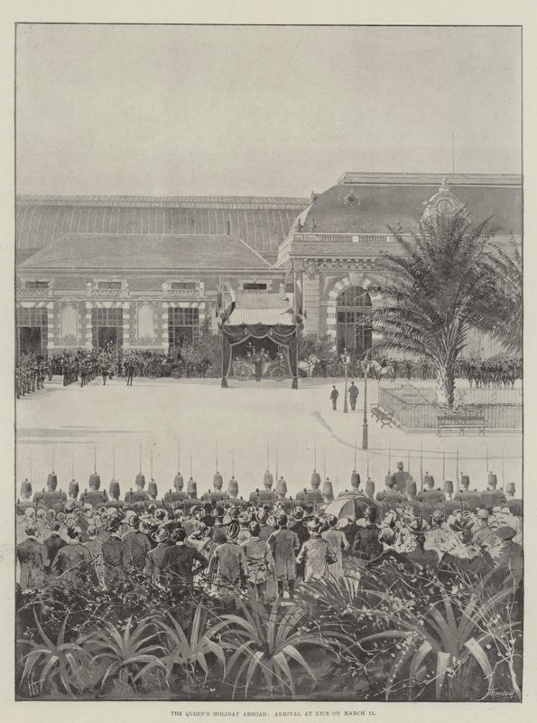 The Queen's Holiday Abroad, Arrival at Nice on 15 March