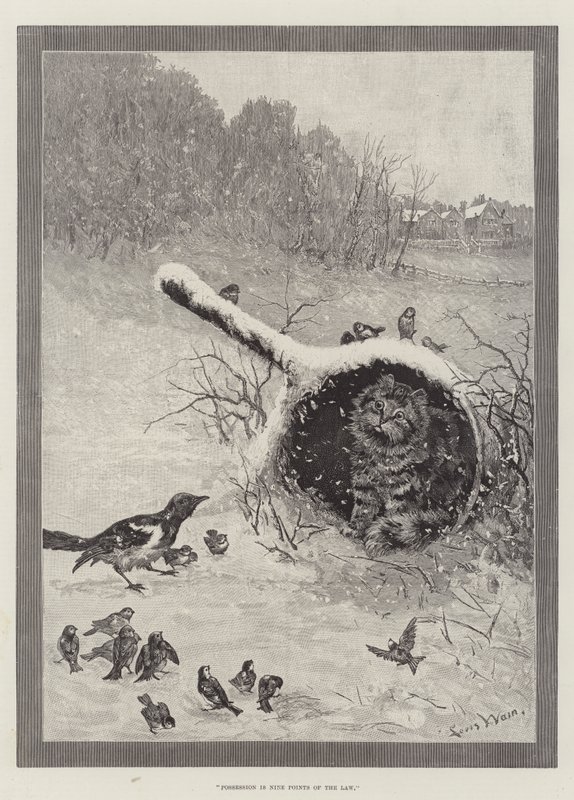 Possession is Nine Points of the Law by Louis Wain