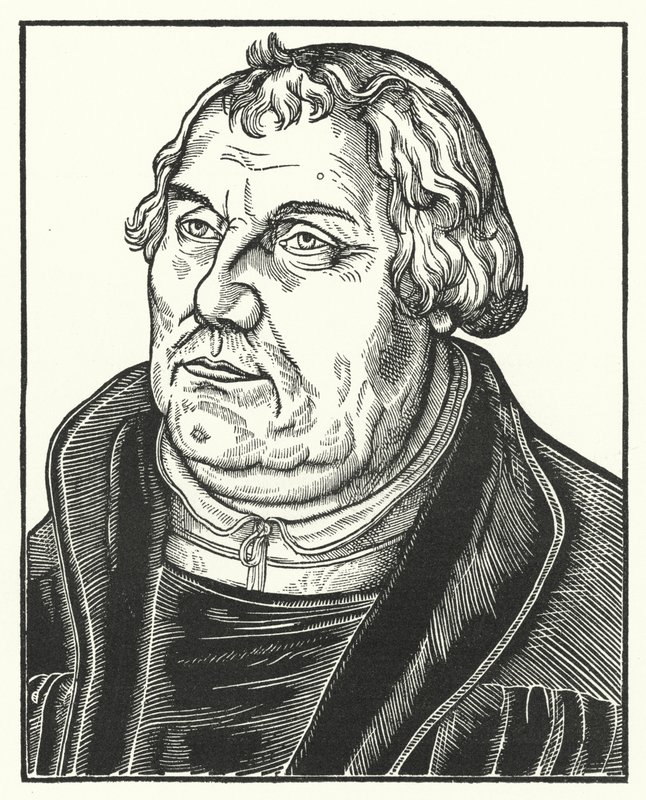 Portrait of German Protestant reformer Martin Luther in later life