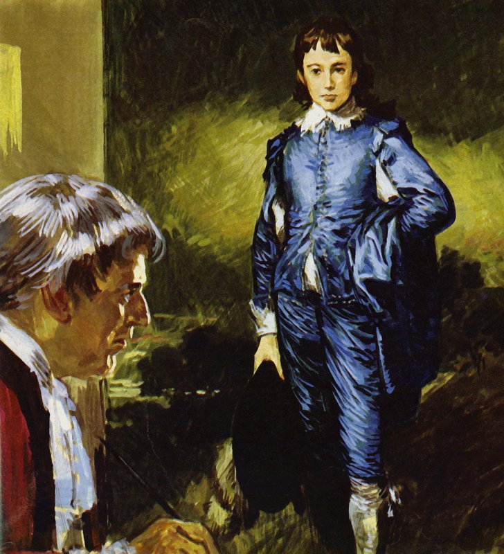 Gainsborough painting his famous portrait Blue Boy