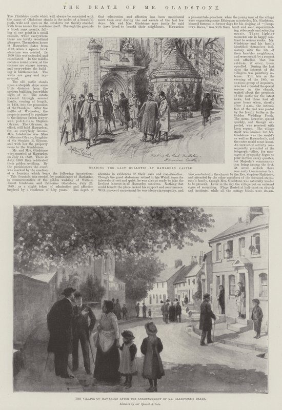 The Death of Mr Gladstone by Melton Prior: Fine art print