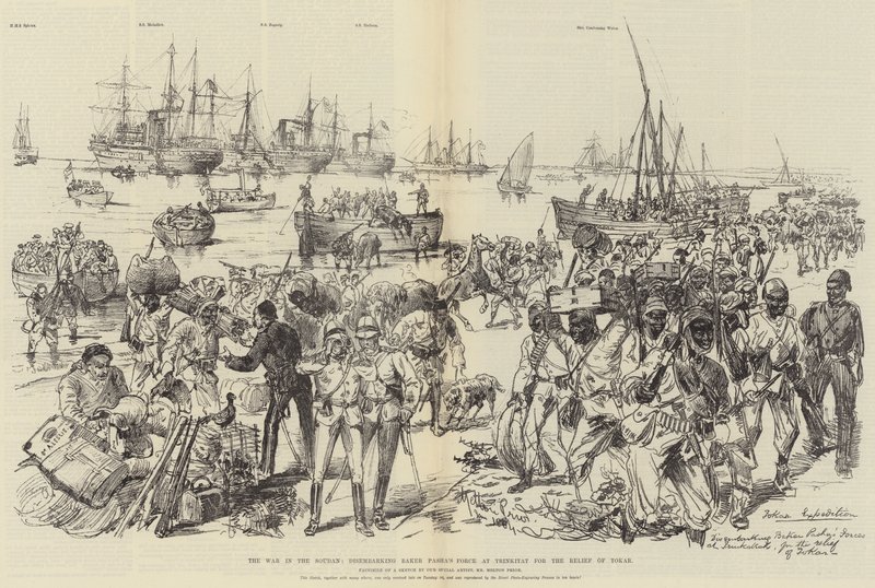 The War in the Soudan, disembarking Baker Pasha's Force at Trinkitat ...
