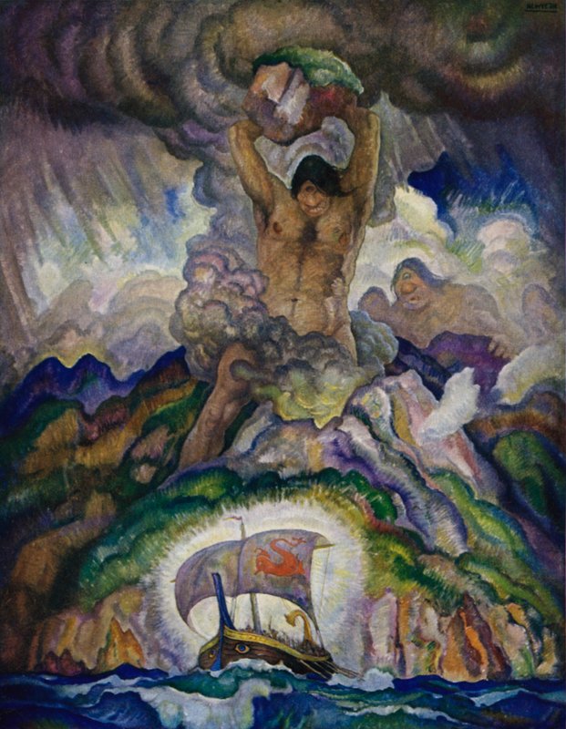 Odyssey: Polyphemus, The Cyclops by Newell Convers Wyeth