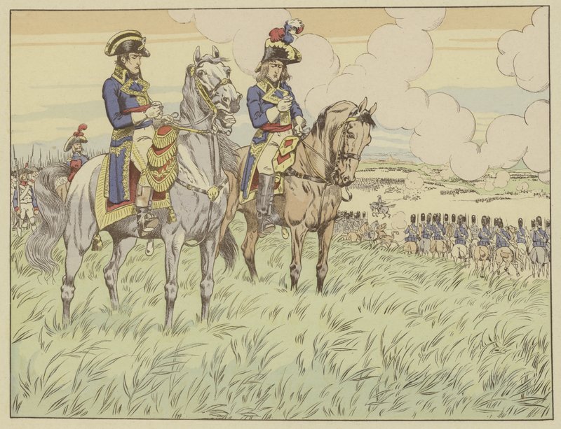 Napoleon and General Louis Desaix at the Battle of Marengo, 24 June 1800