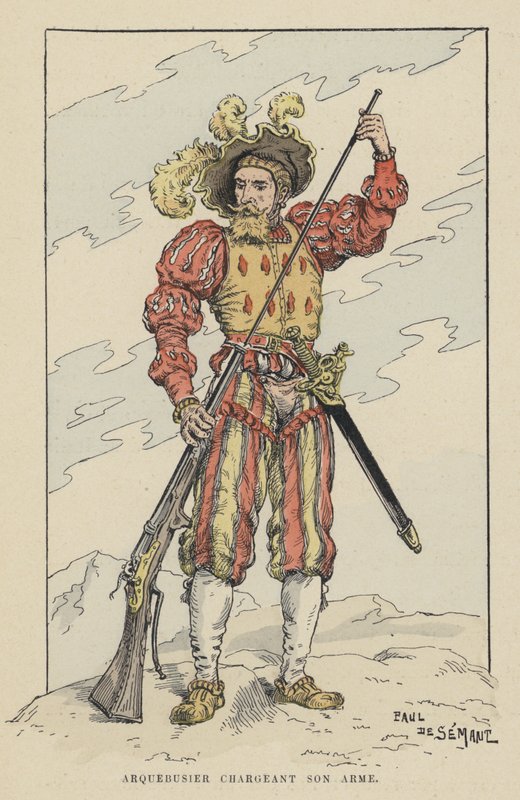 Arquebusier Loading His Weapon, Early 16th Century