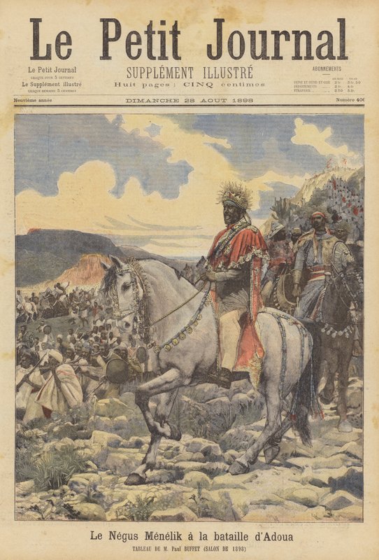 The Negus Menelik at the Battle of Adwa by Paul Buffet