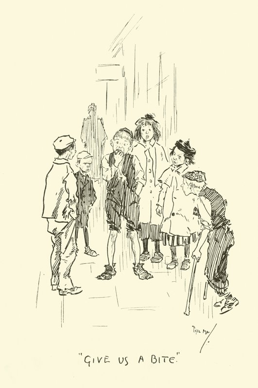 Illustration for Phil May's Gutter-Snipes by Phil May