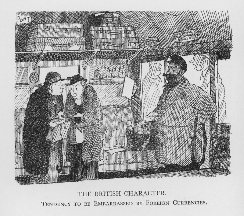 The British Character, Tendency to be Embarrassed by Foreign Currencies